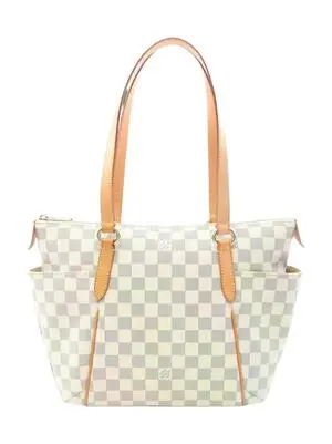 LOUIS VUITTON Damier Azur Totally Tote Bag - White