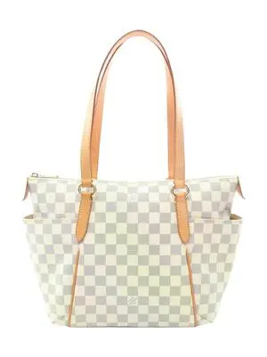 LOUIS VUITTON Damier Azur Totally Tote Bag - White