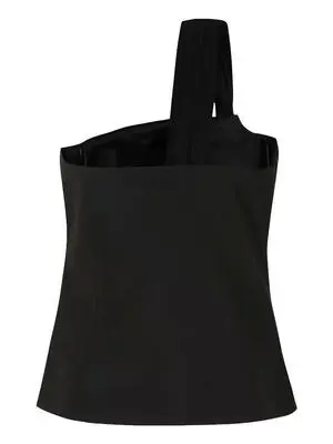 Federica Tosi One-shoulder Draped Top - Black