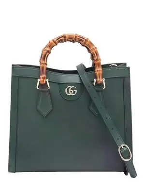 Gucci Calfskin Bamboo Diana Satchel - Green