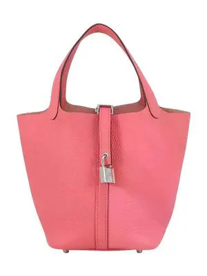 Hermès Clemence Picotin Lock 18 Handbag - Pink