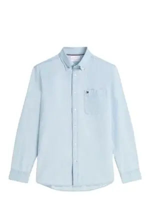 Tommy Hilfiger Button-down Chest-pocket Shirt - Light Blue