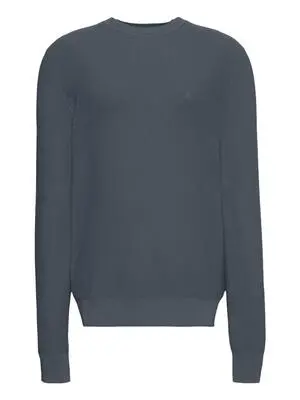 Calvin Klein Waffle-knit Logo-embroidered Sweater - Grey