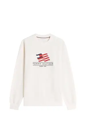 Tommy Hilfiger Logo Embroidered Sweatshirt - Ivory