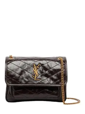 Saint Laurent Niki Small Leather Shoulder Bag - Brown