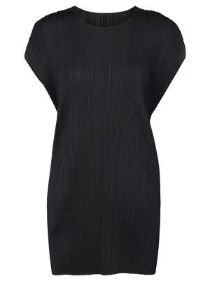 Issey Miyake July Pleated Dress - Black