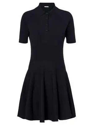 Givenchy Cotton And Silk-blend Polo Dress - Blue