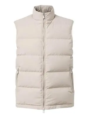 Eleventy Padded Down Vest - Beige