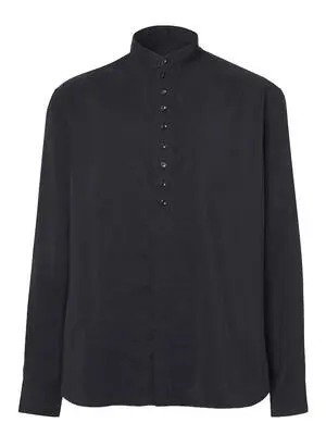 Giorgio Armani Silk-blend Shirt - Blue