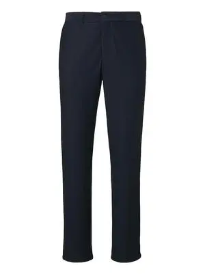 Giorgio Armani Waffle-knit Straight Pants - Blue
