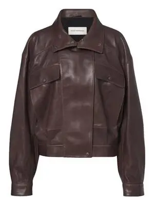 NOUR HAMMOUR Nour Hammour Quincy Leather Blouson Jacket