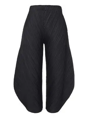 Issey Miyake Pleated Barrel-leg Pants - Black