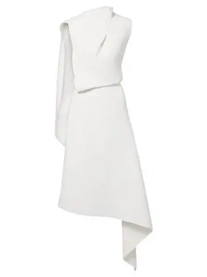 Maticevski Asymmetric Draped Midi Dress - White
