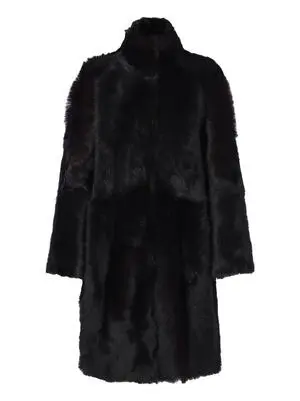 Nour Hammour Blaise Shearling Coat - Brown