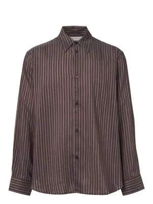 Studio Nicholson View Striped Shirt - Brown