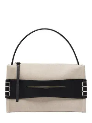 JW Anderson Medium Canvas And Leather Shoulder Bag - White