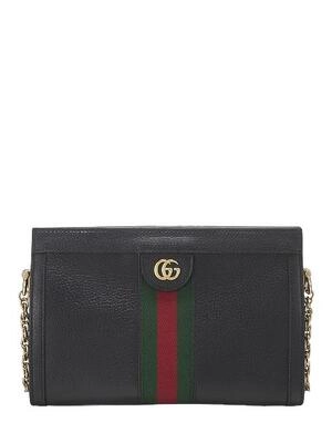 Gucci Leather Ophidia Small Shoulder Bag - Black