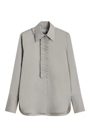 Scanlan Theodore Parachute Cotton Ruffle Shirt - Sable