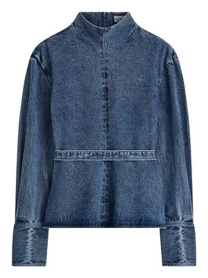 SCANLAN THEODORE Scanlan Theodore US Denim Funnel Neck Top