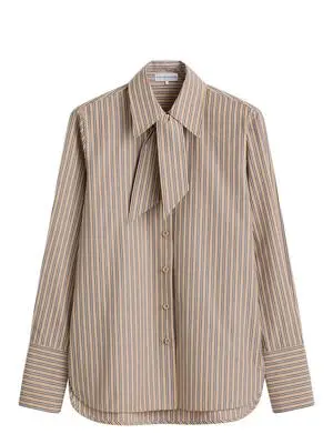 Scanlan Theodore Stripe Cravat Shirt - Camel