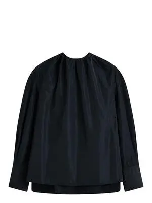Scanlan Theodore Taffeta Gather Neck Top - Black