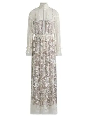 Scanlan Theodore Lace Maxi Dress - Ivory