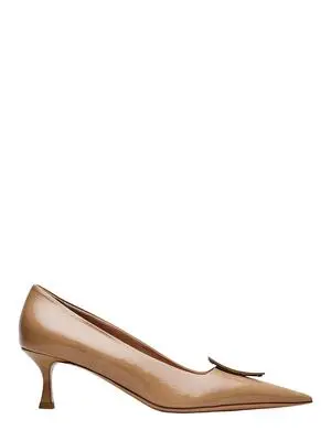 Scanlan Theodore Sculptural Triangle Frame Pumps - Caramel