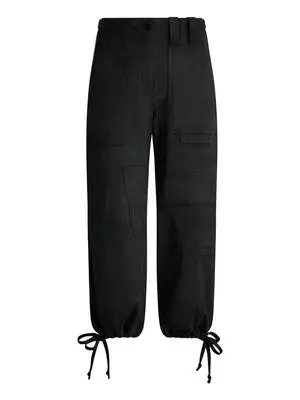 Scanlan Theodore Faux-Suede Crop Cargo Trousers Black