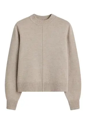 Scanlan Theodore Cashmere Wool Zip-front Crew Sweater - Sable