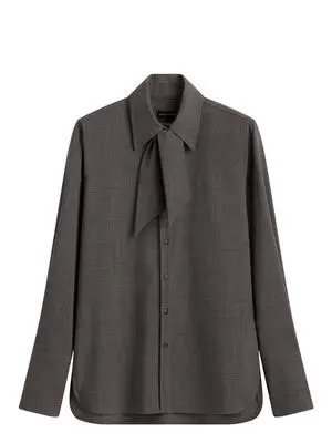 Scanlan Theodore Plaid Cravat Shirt - Truffle