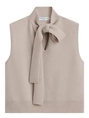 Scanlan Theodore Cashmere Tie Neck Sleeveless Tank - Tuile