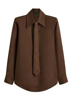 Scanlan Theodore Silk Twill Tie Shirt - Hazel