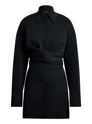 Scanlan Theodore Crepe Knit Tie Shirt - Black