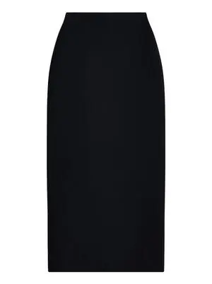 Scanlan Theodore Crepe Knit Pencil Long Skirt - Black