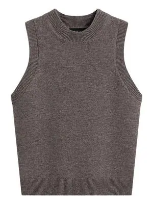 Scanlan Theodore Cashmere Wool Tank - Truffle