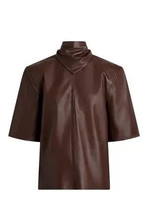 Scanlan Theodore Leather Cravat Top - Spice