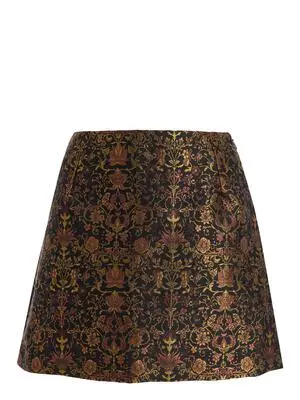 DESTREE Metallic Jacquard Mini Skirt - Multi