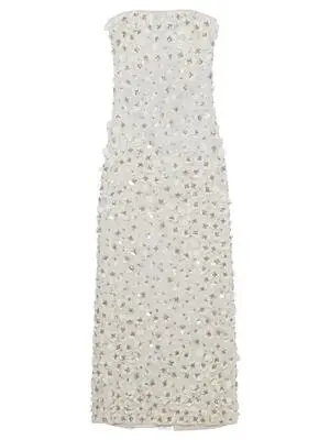 Simkhai Serafina Strapless Embellished Gown - Ivory