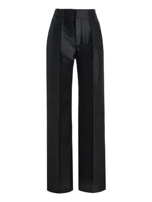 DESTREE Yoshitomo Satin Straight-leg Pants - Black