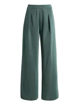 HIGH SPORT Slinky Gene Crepe Wide-leg Pants - Green