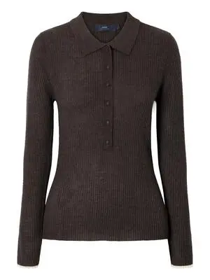 Arch4 Maja Cashmere Polo Sweater - Brown