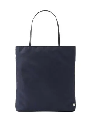 VALESQUE Thea Leather-trimmed Nylon Tote Bag - Navy