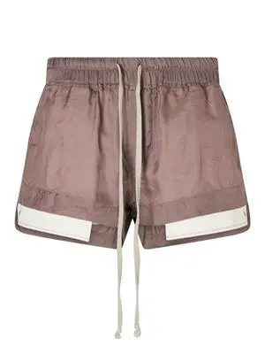 Rick Owens Tower Fog Cupro Shorts - Purple