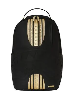 SPRAYGROUND Sprayground Gold And Black Racing Stripes Backpack