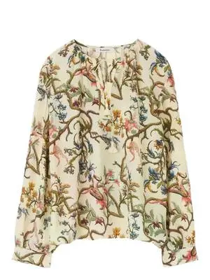 Rodebjer Baily Floral Print Blouse - Neutrals