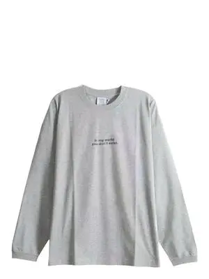 Vetements Slogan-print Long-sleeve T-shirt - Grey