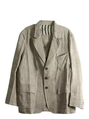 ZIGGY CHEN Notched-lapels Single-breasted Blazer - Green