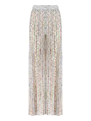 MISSONI Missoni Ribbed Viscose Lamé Blend Trousers With Sequins