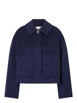 JOSEPH Kalaa Wool And Silk-blend Jacket - Blue
