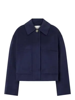JOSEPH Kalaa Wool And Silk-blend Jacket - Navy